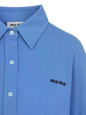 Miu Miu Logo-embroidered Cotton Shirt