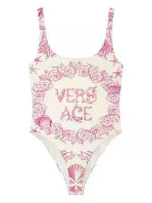 Versace Underwater Barocco Swimsuit - Neutrals