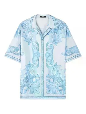 Versace Barocco-print Short-sleeve Shirt