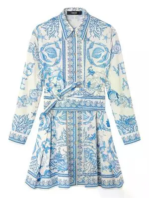 Versace Underwater Barocco Shirt Dress