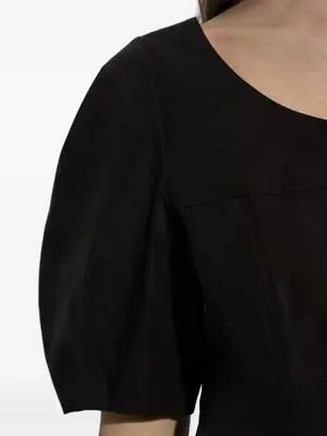 Theory Puff-sleeve Dress - Black