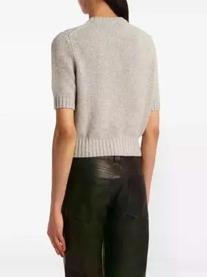 Khaite Short-sleeve Button-up Cardigan - Grey