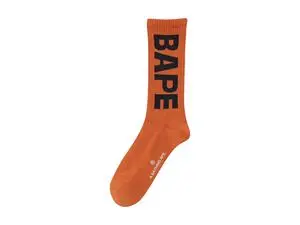 A BATHING APE Logo Socks - Orange
