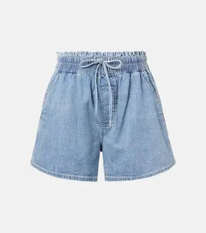 Veronica Beard Wilder High-rise Denim Shorts - Blue