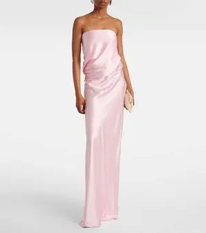 THE SEI Draped Silk Gown