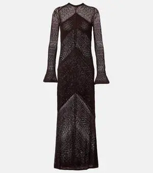 Staud Vera Knitted Open-back Maxi Dress
