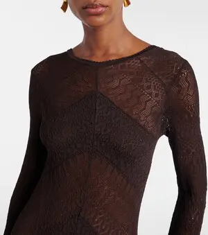 Staud Vera Knitted Open-back Maxi Dress
