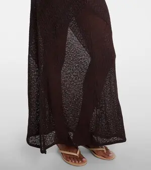Staud Vera Knitted Open-back Maxi Dress