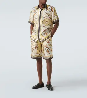 Dolce & Gabbana Printed Silk Twill Shorts - Multicoloured