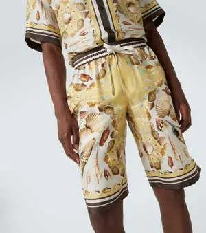 Dolce & Gabbana Printed Silk Twill Shorts - Multicoloured