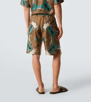 Dolce & Gabbana Printed Silk Twill Shorts - Multicoloured