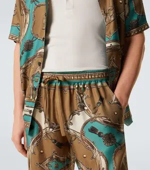 Dolce & Gabbana Printed Silk Twill Shorts - Multicoloured