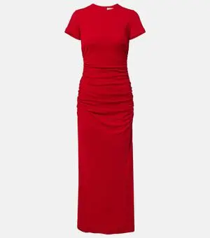 Carolina Herrera Ruched Midi Dress