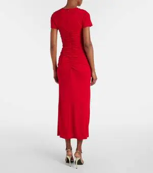 Carolina Herrera Ruched Midi Dress