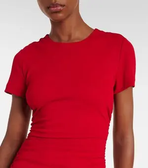 Carolina Herrera Ruched Midi Dress