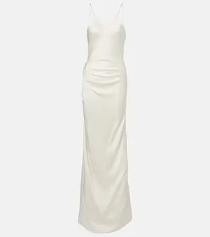 White Satin Slip Dresses