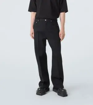 Rick Owens Geth Straight Jeans In Wool