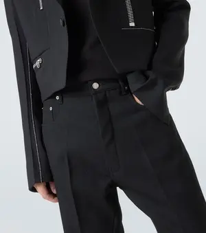 Rick Owens Geth Straight Jeans In Wool