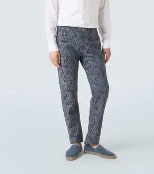 Etro Roma Paisley Slim Jeans