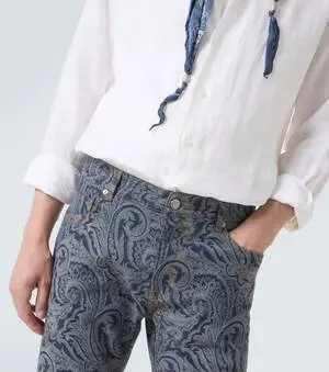 Etro Roma Paisley Slim Jeans