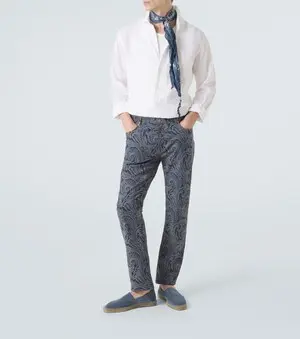 Etro Roma Paisley Slim Jeans