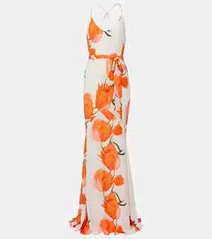 ALEXANDRA MIRO Isla Floral Gown - White