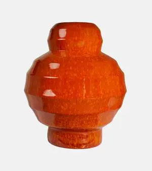 POLSPOTTEN Sumo Ceramic Plant Pot - Orange