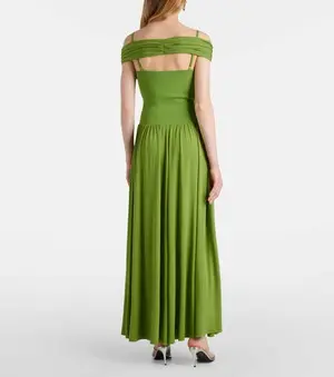 Simkhai Amarantha Draped Midi Dress - Green