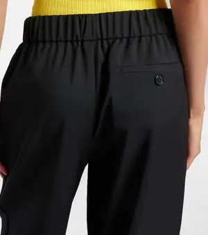 Loewe Logo Wool Mid-rise Straight Pants