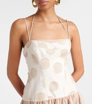 Simkhai Pfeiffer Polka-dot Midi Dress - Beige