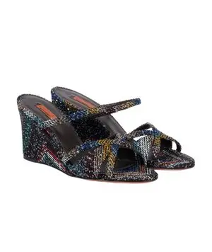 Missoni Lucy Caperdoni Sequined Wedges - Multicoloured