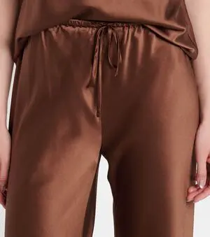 Veronica Beard Billie Silk-blend Straight Pants