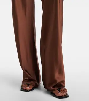 Veronica Beard Billie Silk-blend Straight Pants