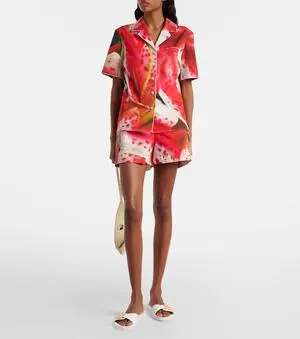 Tory Burch Cotton-blend Cargo Shorts - Pink