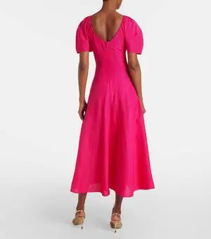 Tory Burch Balloon-sleeve Maxi Dress - Pink