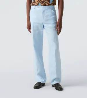 Dolce & Gabbana Linen Straight-leg Pants