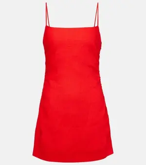 SIR. Tamara Linen Mini Dress - Red