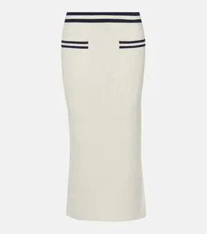 Simkhai Paige Bouclé Midi Skirt - White