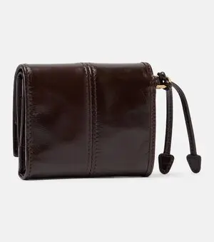 Prada Logo Leather Wallet - Brown