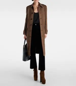 Saint Laurent Nico 155 Suede Platform Ankle Boots