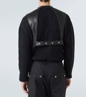Rick Owens Lamb Leather Vest - Black