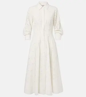 Simkhai Jazz Cotton Broderie Anglaise Midi Dress - White