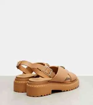 Prada Logo Rubber Platform Sandals