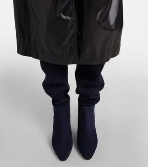 GIANVITO ROSSI Elise Suede Knee-high Boots - Blue
