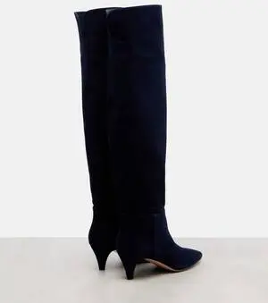 GIANVITO ROSSI Elise Suede Knee-high Boots - Blue