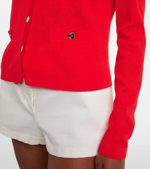 Tory Burch T Monogram Jacquard Cardigan - Red