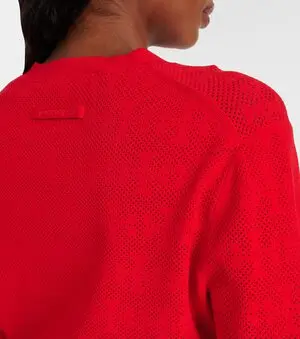 Tory Burch T Monogram Jacquard Cardigan - Red