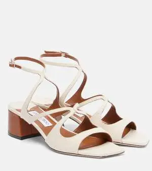 JIMMY CHOO Azilia 45 Canvas Sandals - Brown