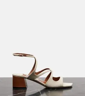 JIMMY CHOO Azilia 45 Canvas Sandals - Brown