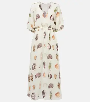 ERES Printed Silk Midi Dress